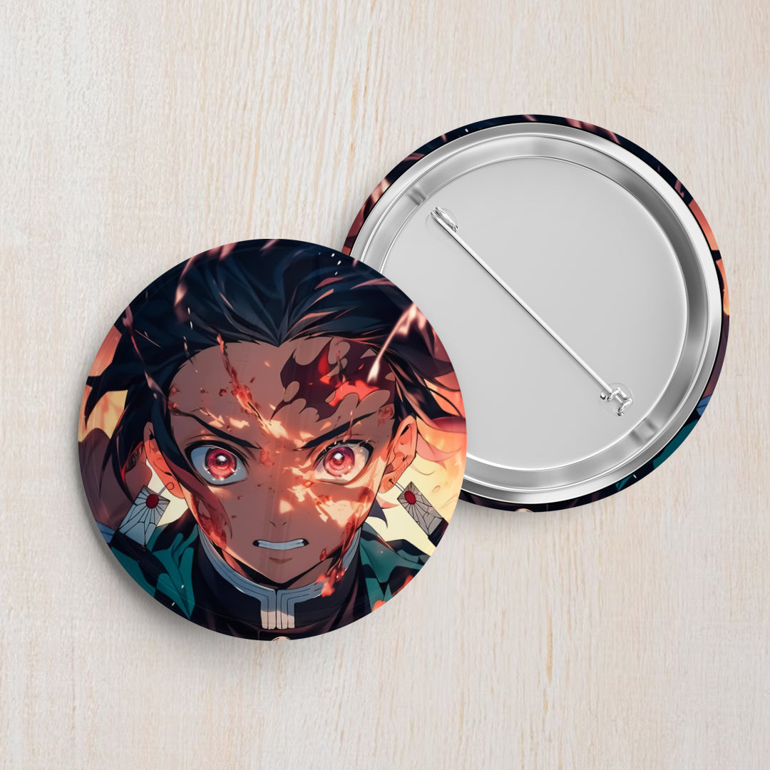 Fan Art Tanjiro Demon Slayer Pin Badge – Dope Street