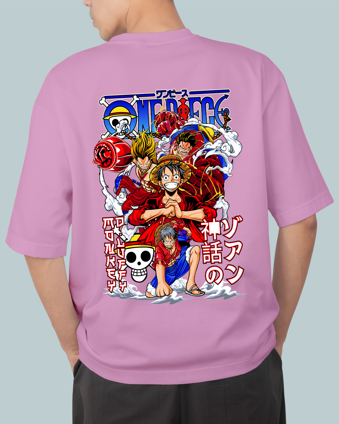 Onepiece Luffy All Forms Print Oversized TShirt – Dope Street