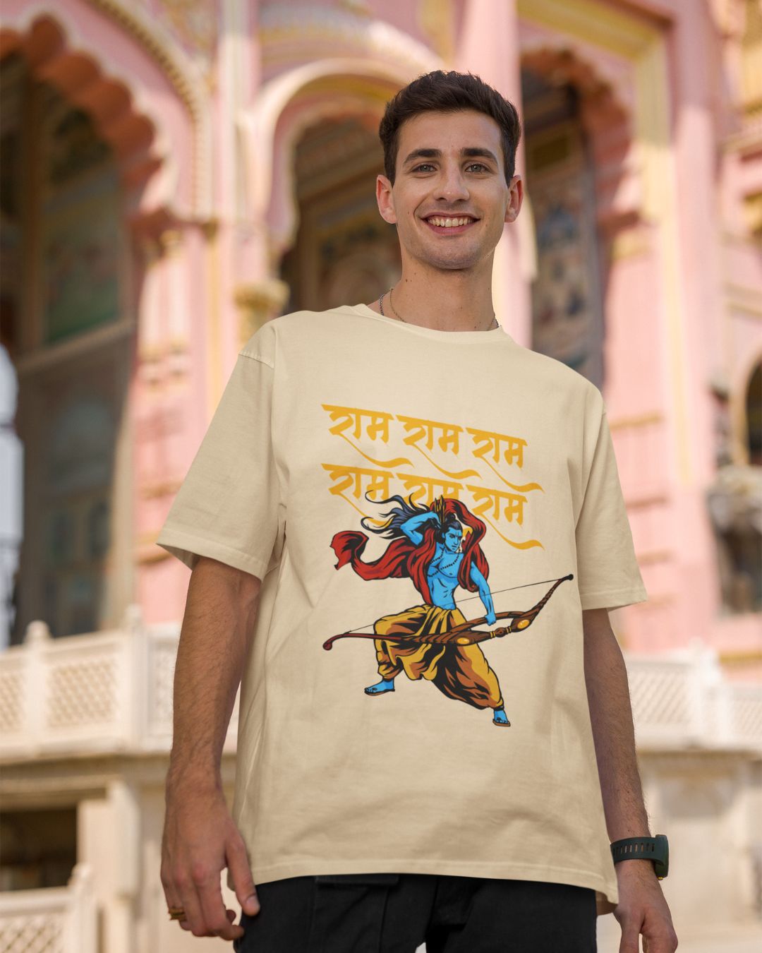 Shri Ram Ji Print Oversized tshirt – Dope Street